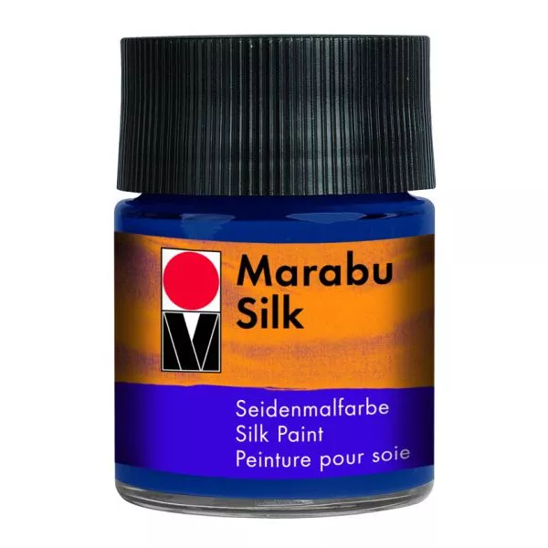 Marabu Silk, barva na hedvábí, 50ml - 053 modrá tmavá | Kancelářské potřeby